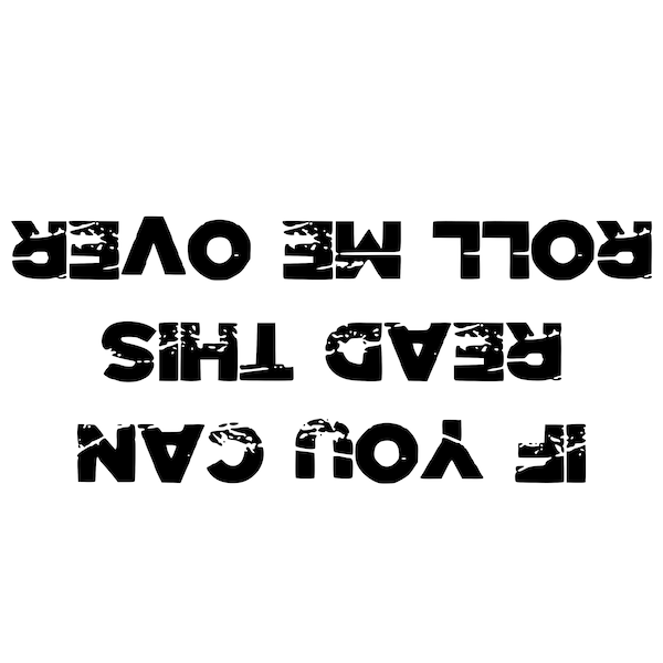 If You Can Read This Roll Me Over Sticker - Etsy New Zealand