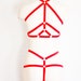 Red Body Harness Lingerie: Festival Harness Cage Bralette - Etsy