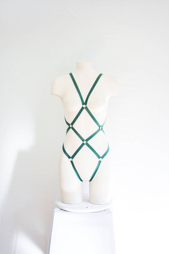 Green Body Harness: Green Lingerie Exotic Dancewear Festival | Etsy