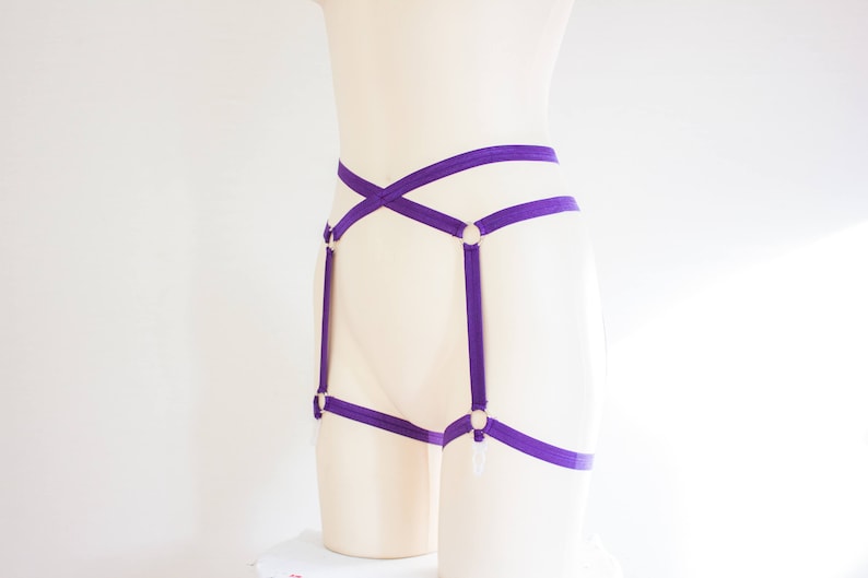 Purple Lingerie Purple Garter Belt Festival Accessories Pin Etsy