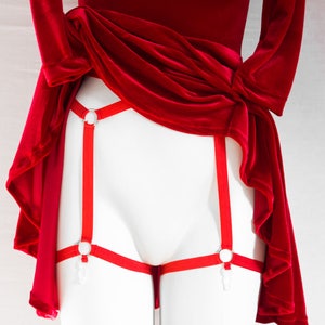 Sexy Red Garter Belt: Body Cage Garters, Body Harness Garter Belt, Sexy ...