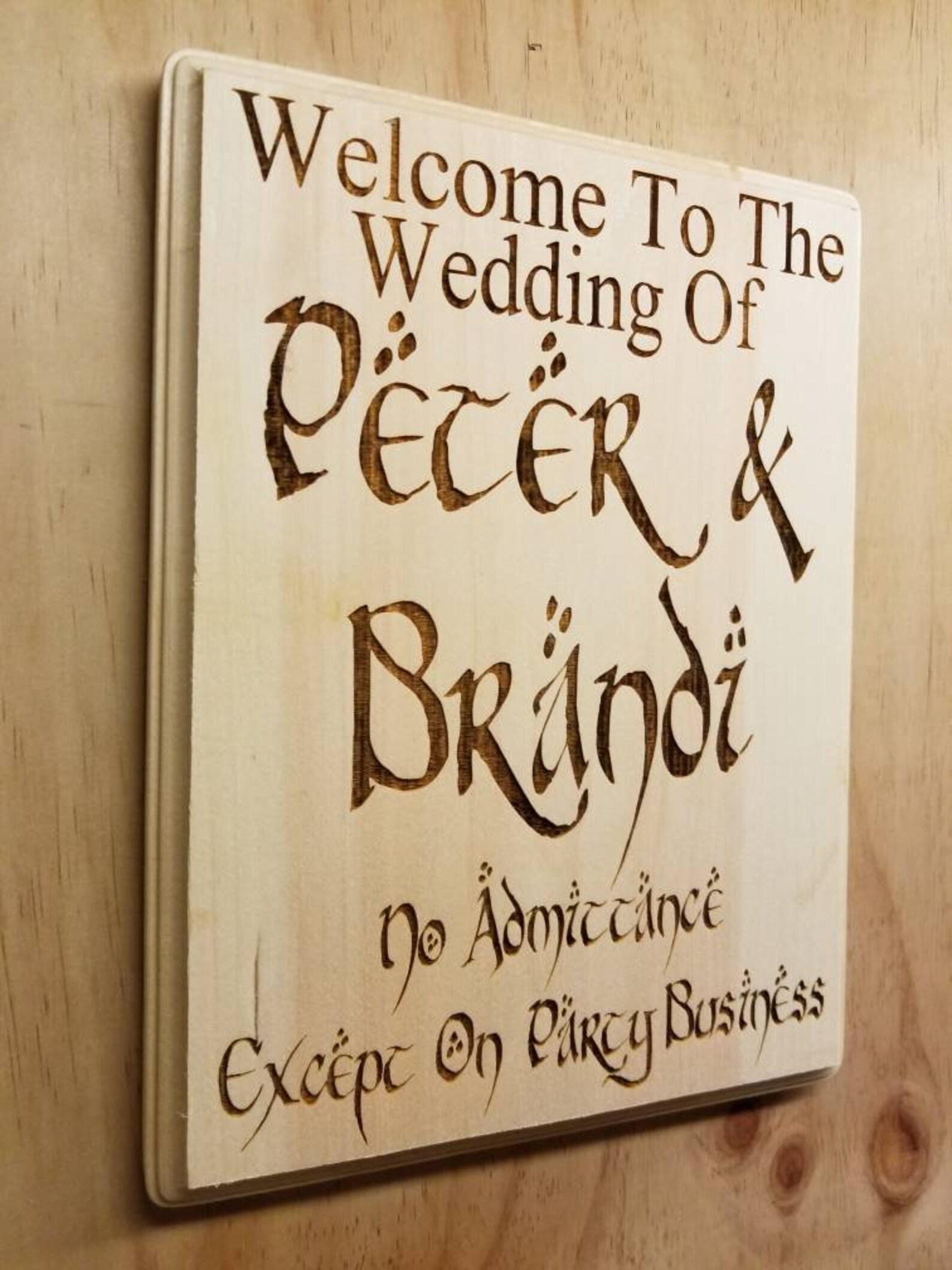Personalized Lord of the Rings Wedding Sign - Etsy