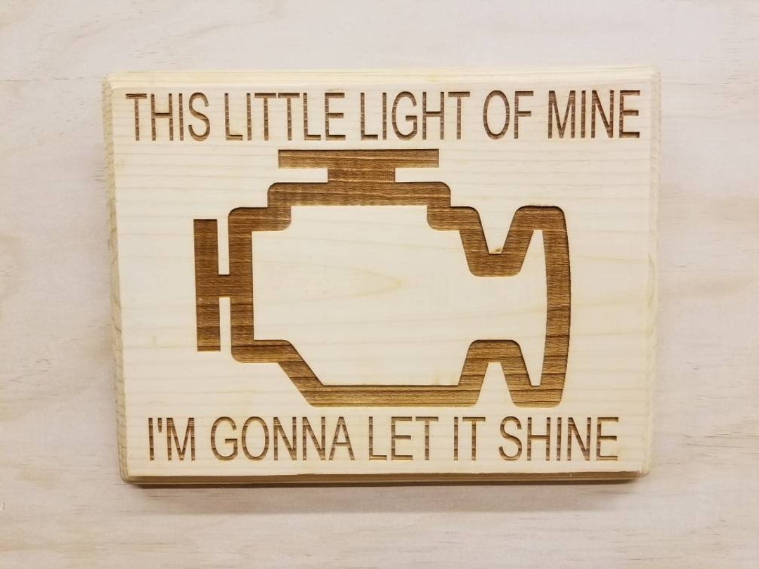 Check Engine Light Sign. Mechanic Sign - Etsy