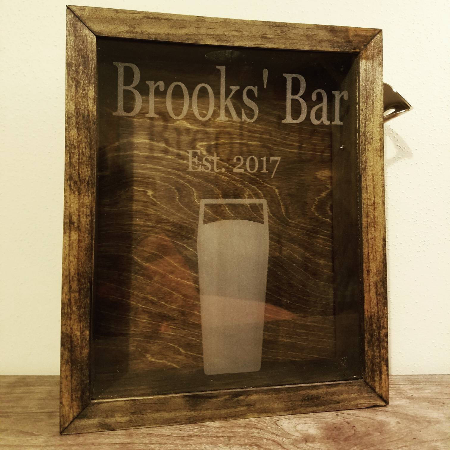 Custom Bottle Cap Shadow Box | Etsy