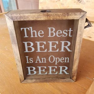 The Best Beer is an Open Beer Bottle Cap Shadow Box - Etsy