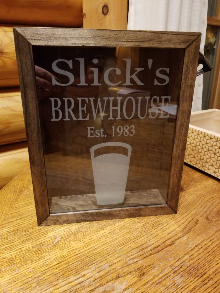 Custom Bottle Cap Shadow Box | Etsy