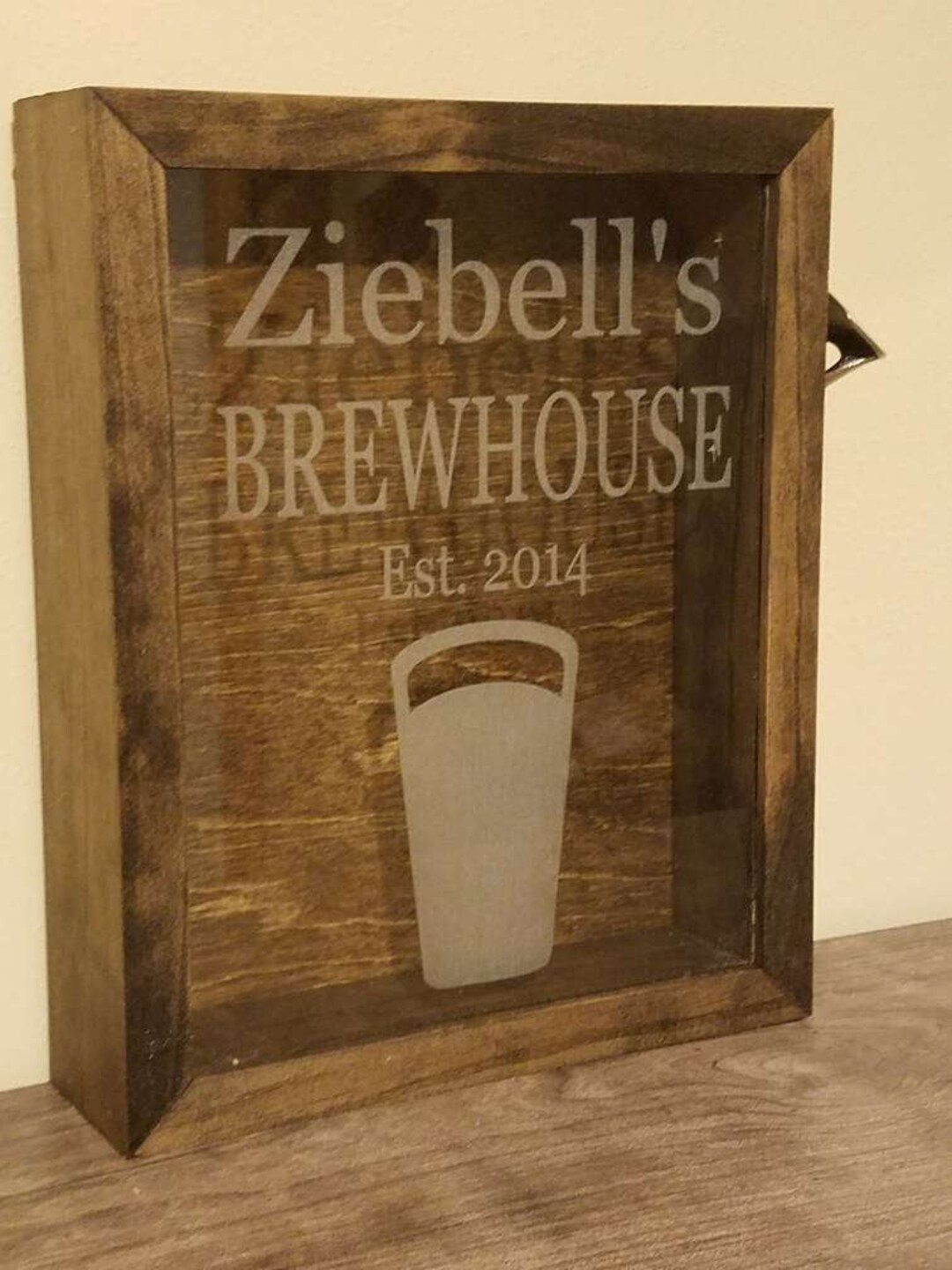 Custom Bottle Cap Shadow Box - Etsy