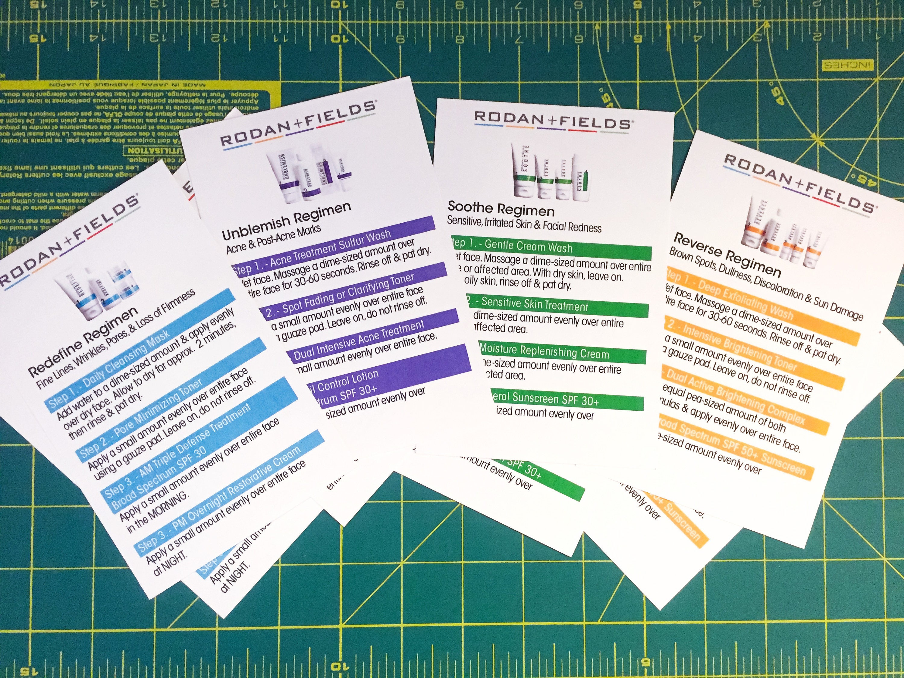 Rodan and Fields Regimen Instructions - Redefine, Reverse, Soothe, and ...