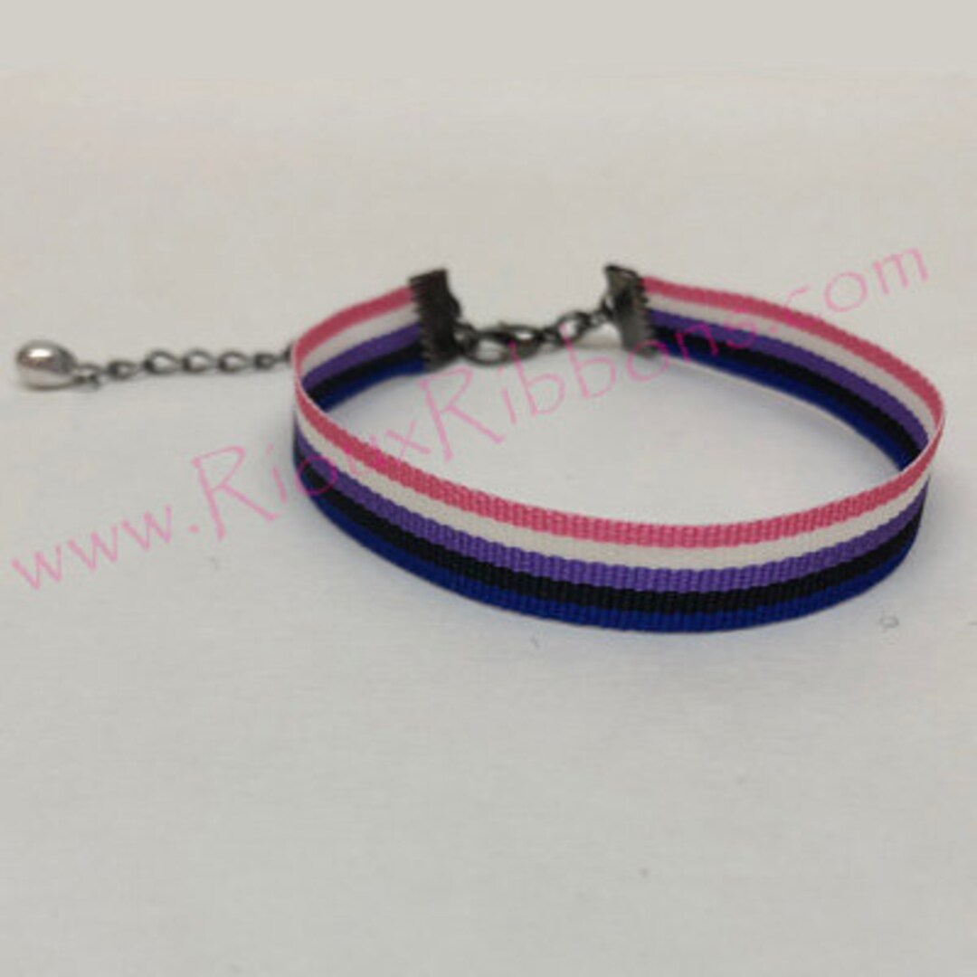 Gender Fluid Pride Ribbon 3/8" Bracelet - Etsy