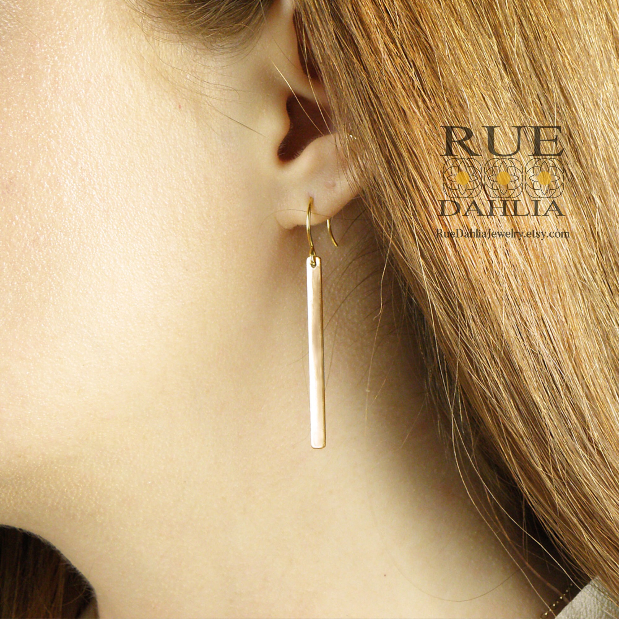 Dangle Bar Earrings Long Bar Earrings Short Bar Earrings Gold Bar Drop ...