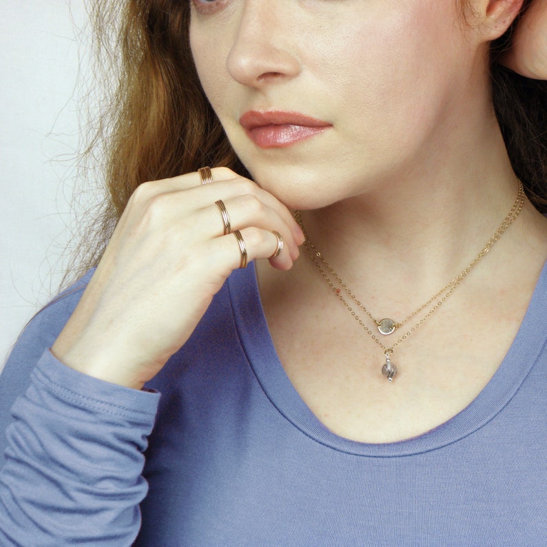 Stackable Rings Set Hammered Stacking Rings 3 in Set Rose Gold - Etsy