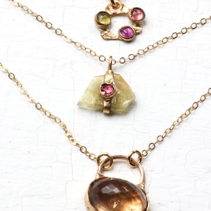 Raw Barite Pendant, Barite Necklace With Garnet, Crystal Pendant ...