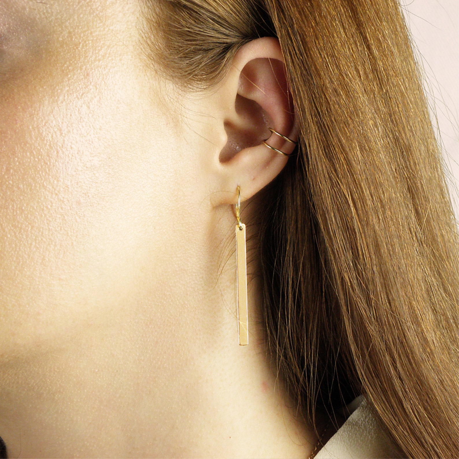 Dangle Bar Earrings Long Bar Earrings Short Bar Earrings Gold Bar Drop ...