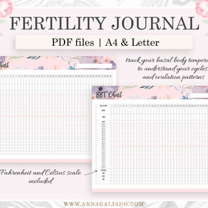 Fertility Journal Printable, Fertility Planner, TTC Planner, Ovulation ...