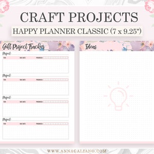 Craft Project Planner, Embroidery Planner, Sewing Organizer, Project ...