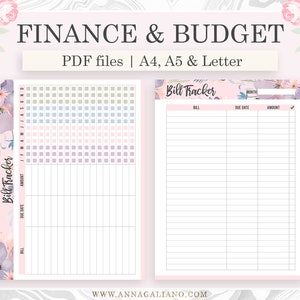 Financial Planner Printable, A5 Planner Inserts, Budget Planner ...