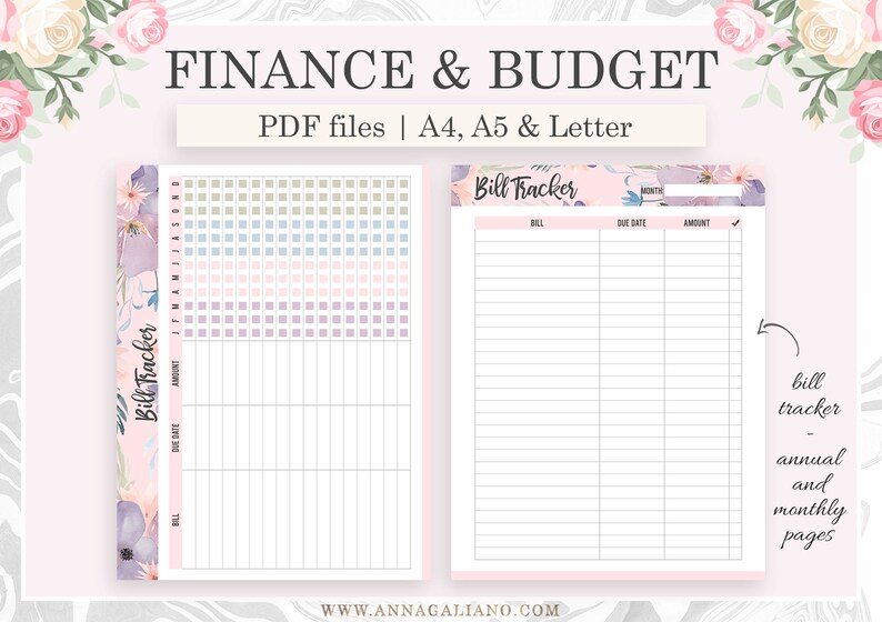 Financial Planner Printable, A5 Planner Inserts, Budget Planner ...