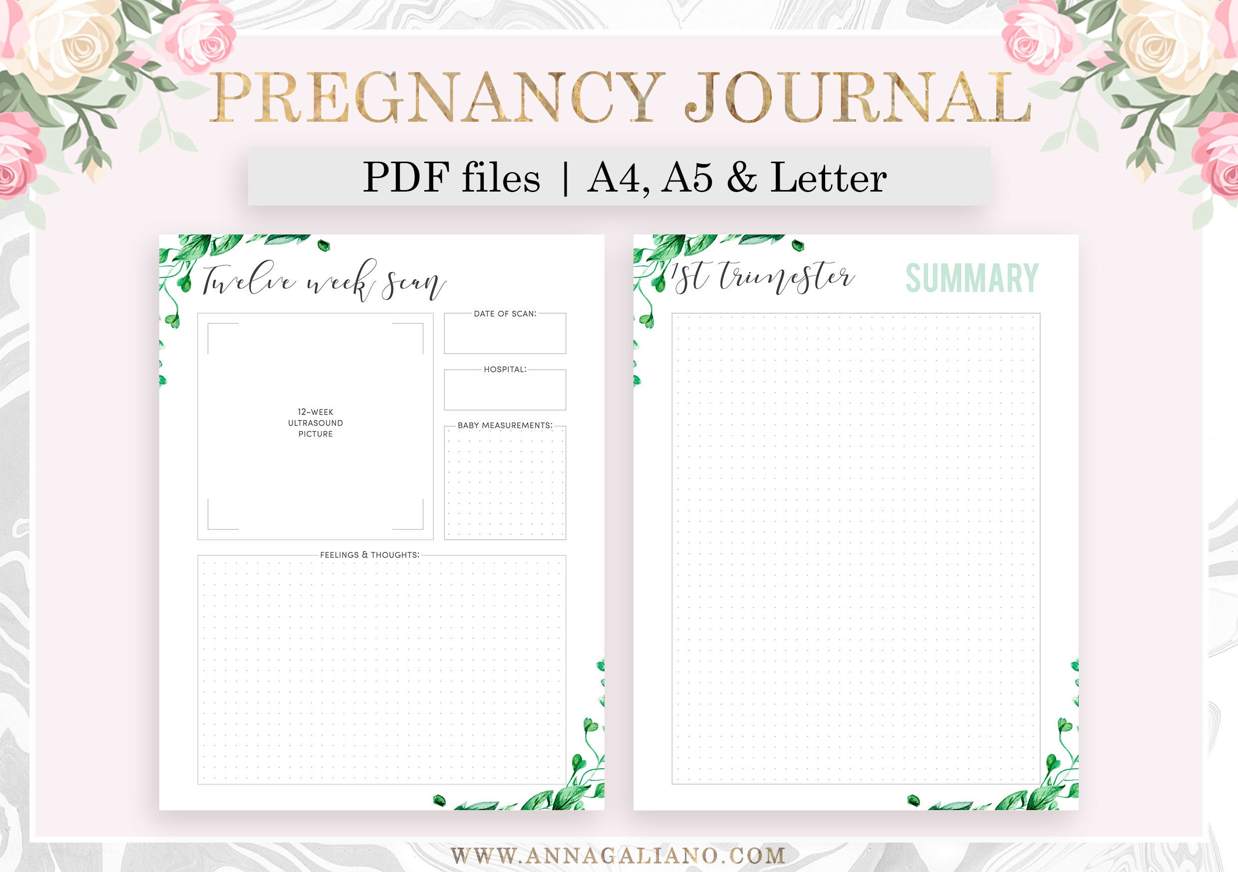 Pregnancy Journal Printable, Pregnancy Planner, Mommy to Be Gift ...