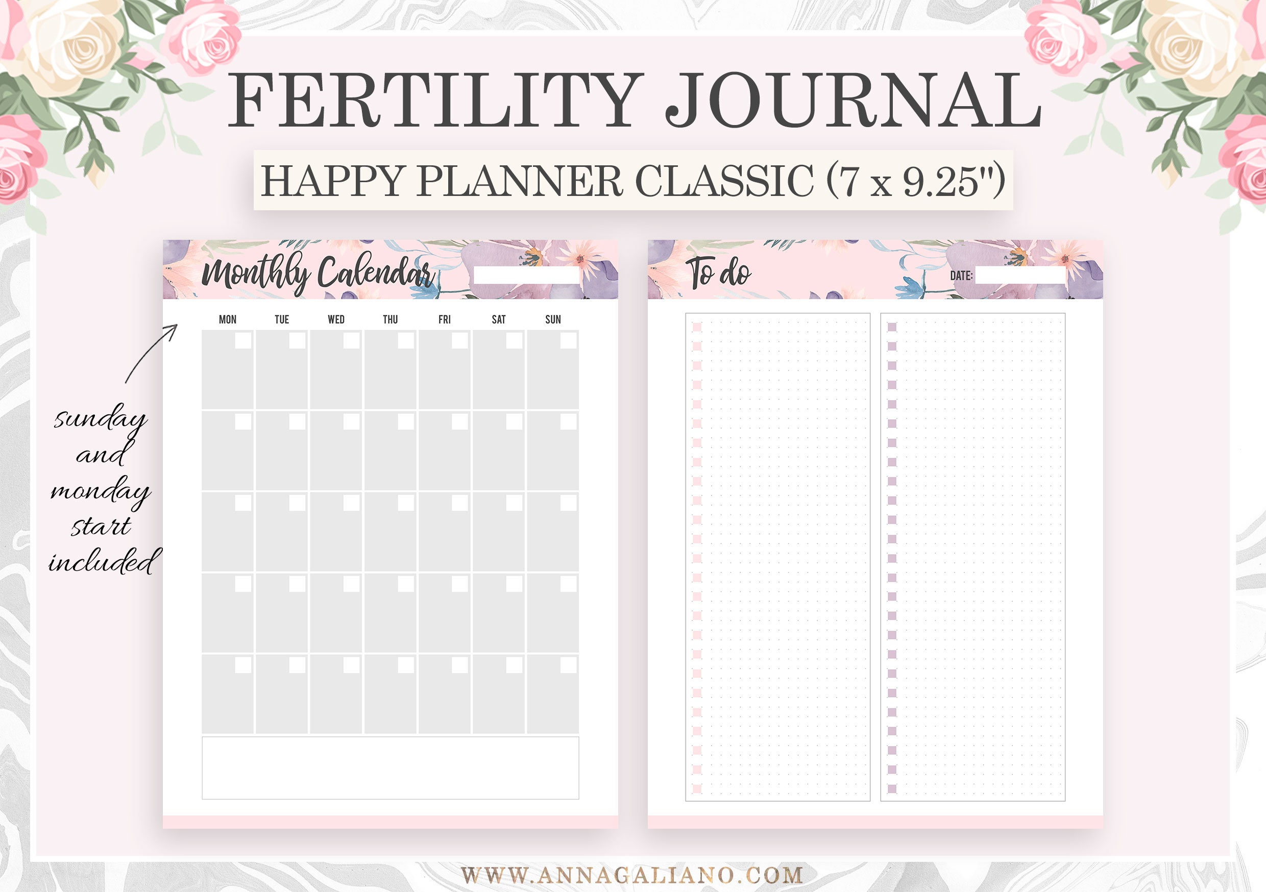 Fertility Journal Printable, Fertility Planner, TTC Planner, Ovulation ...