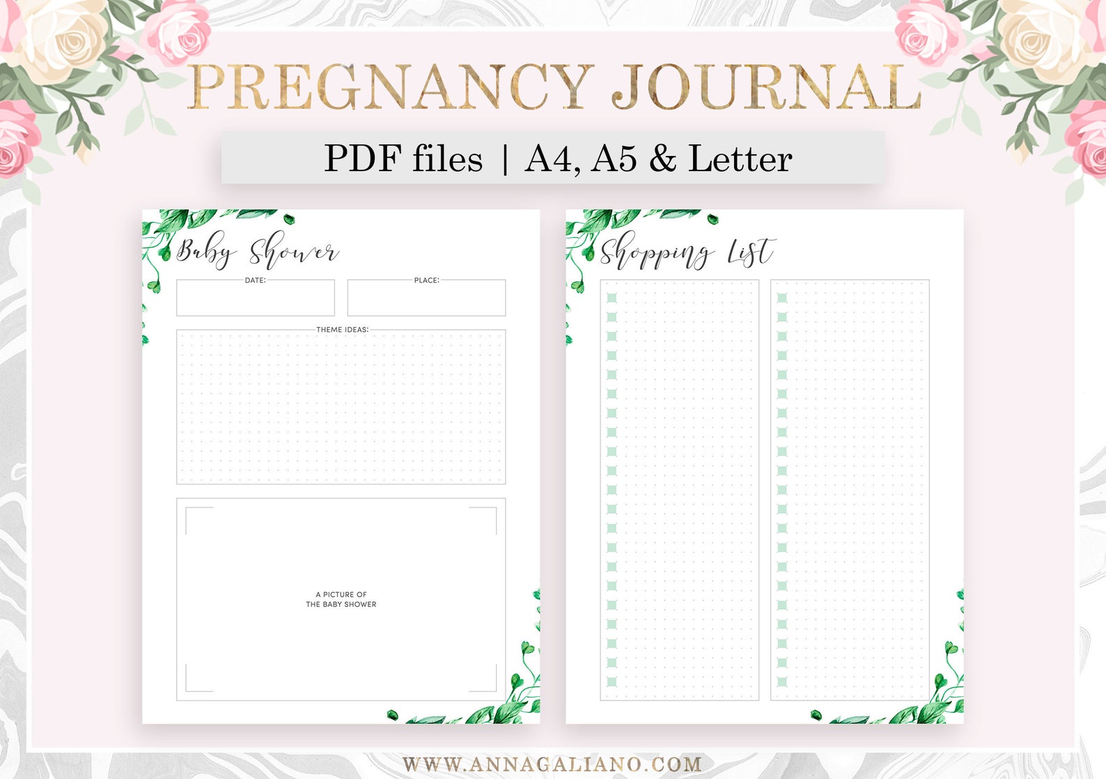 Pregnancy Journal Printable, Pregnancy Planner, Mommy to Be Gift ...