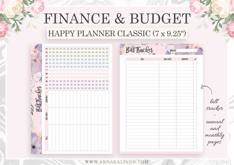 Financial Planner Printable, Happy Planner Inserts, Budget Planner ...