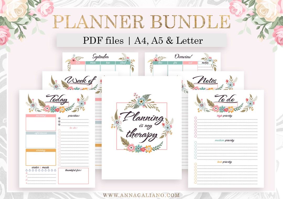 Planner Essentials, Printable Inserts, Life Planner, Planner Bundle ...