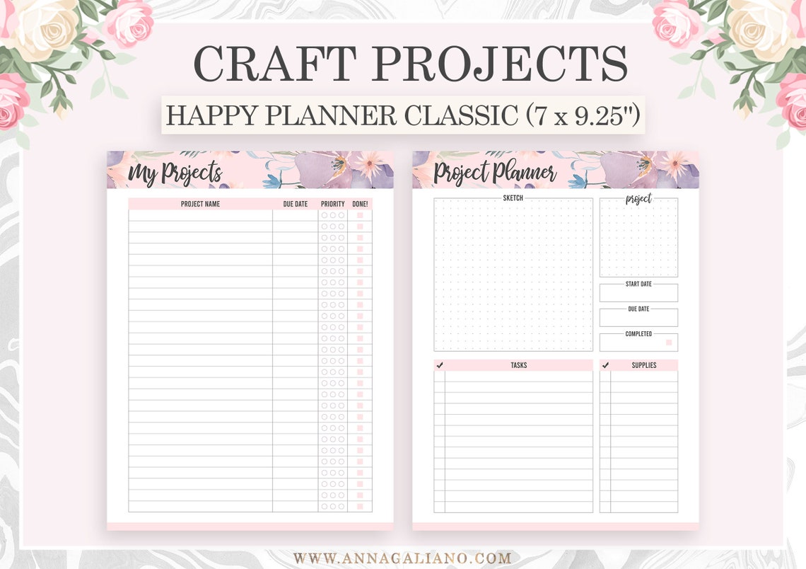 Craft Project Planner, Embroidery Planner, Sewing Organizer, Project ...