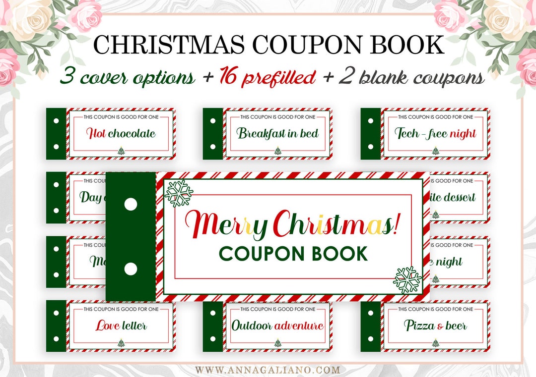 Christmas Coupon Book, Gift for Husband, Stocking Stuffer, Holiday ...