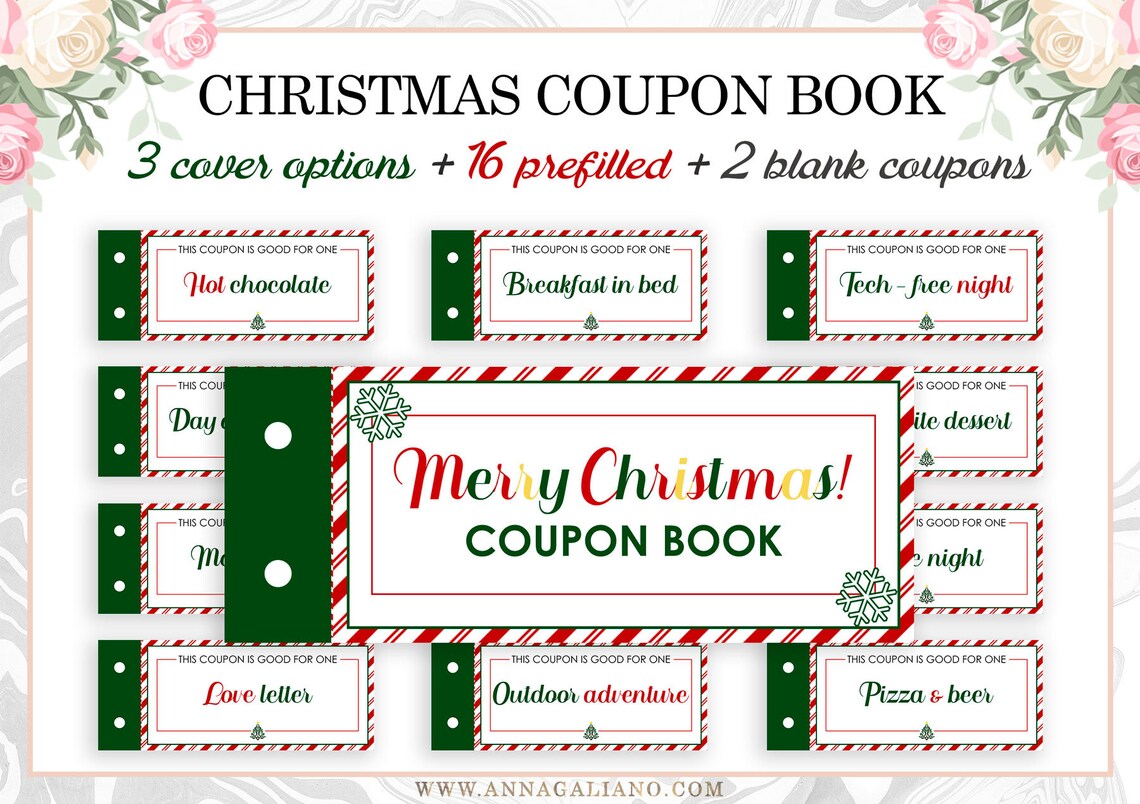 Christmas Coupon Book, Gift for Husband, Stocking Stuffer, Holiday ...