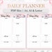 Daily Planner Printable, Daily Agenda, Day on One Page, Daily Pages ...