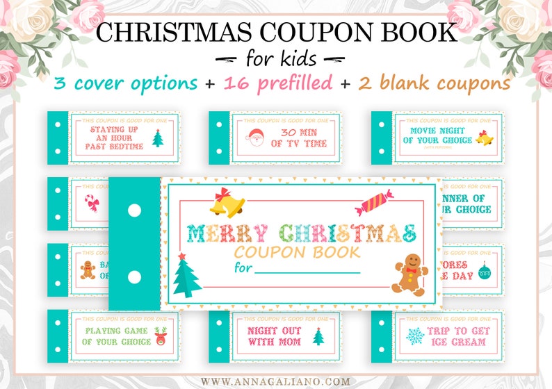 Christmas Coupon Book for Kids, Coupon Book Template, Kid's Coupon Book ...