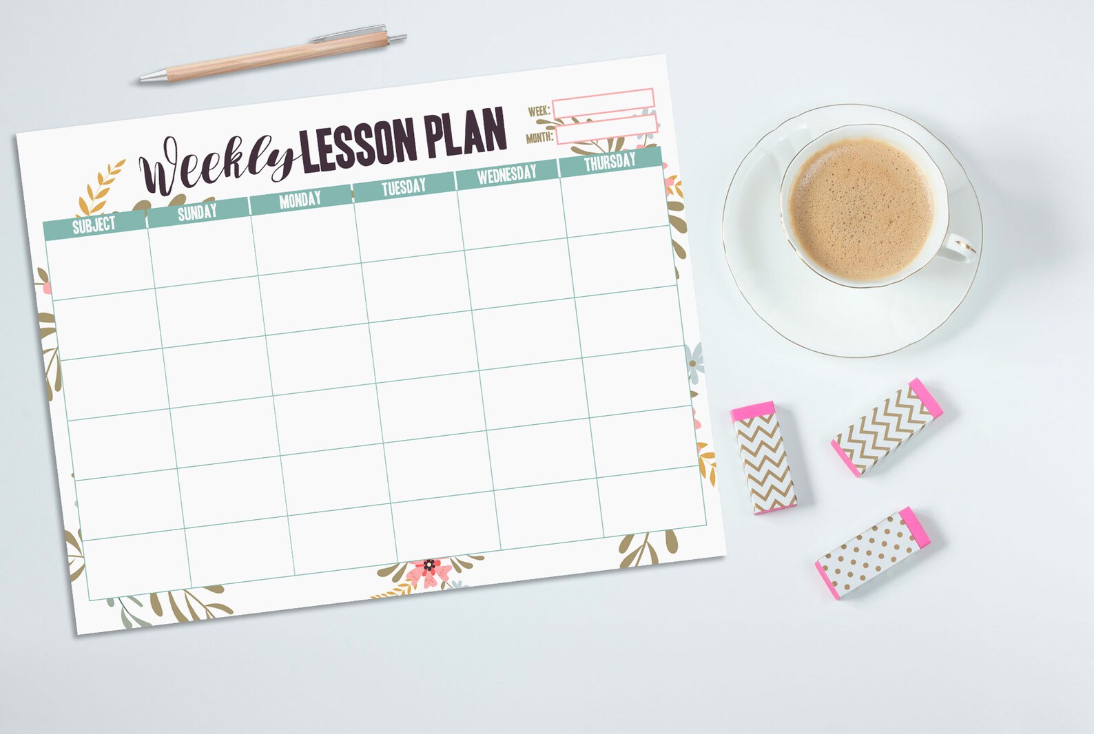 Weekly Lesson Plan, Lesson Plan Template, School Planner Template ...
