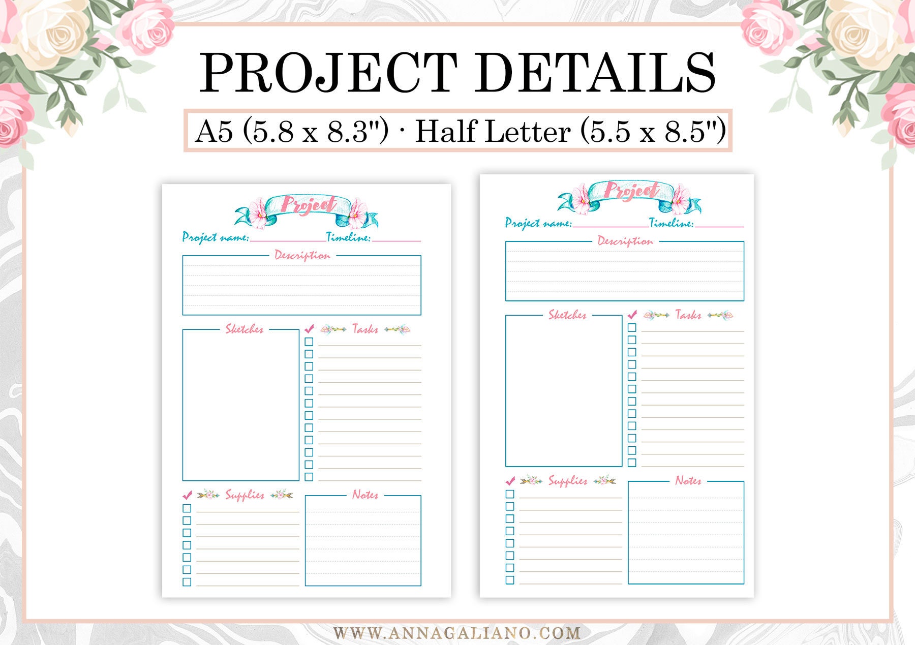 Project Planner Printable, Project Planner Template, Craft Project ...