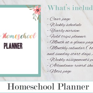 Homeschool Planner Printable, Homeschool Lesson Planner, Homeschool ...