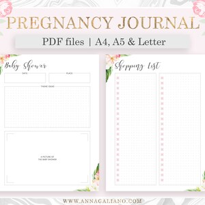 Pregnancy Journal Printable, Pregnancy Planner, Mommy to Be Gift, Baby ...