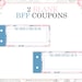 Best Friends Gift Printable Coupons Coupon Book Birthday - Etsy