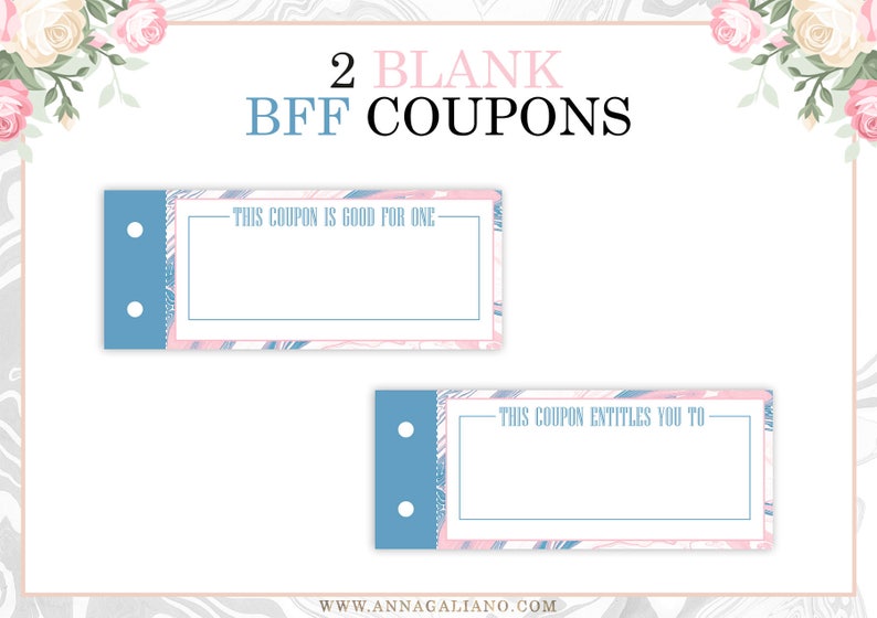 Best Friends Gift, Printable Coupons, Coupon Book, Birthday Gift Ideas ...