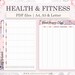Fitness Planner Printable, A5 Planner Inserts, Health Planner, Fitness ...