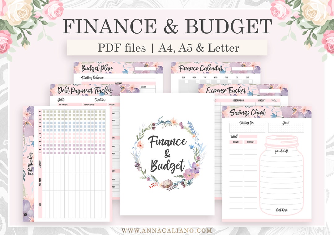 Financial Planner Printable, A5 Planner Inserts, Budget Planner ...