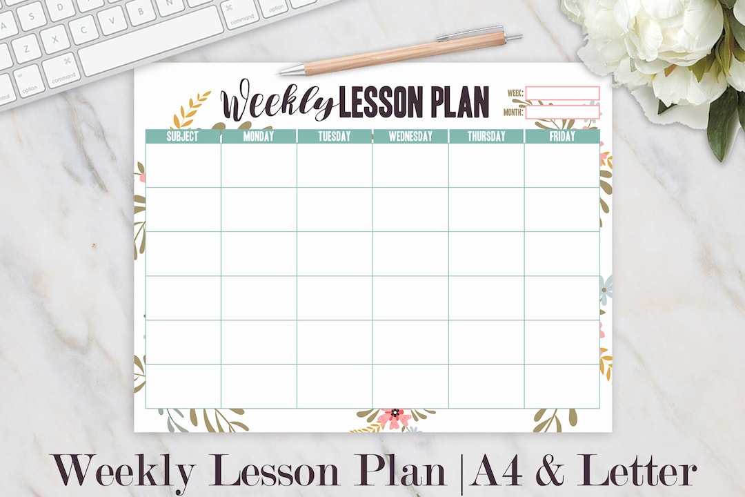 Weekly Lesson Plan, Lesson Plan Template, School Planner Template ...