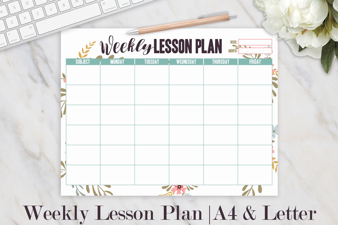 Weekly Lesson Plan, Lesson Plan Template, School Planner Template ...