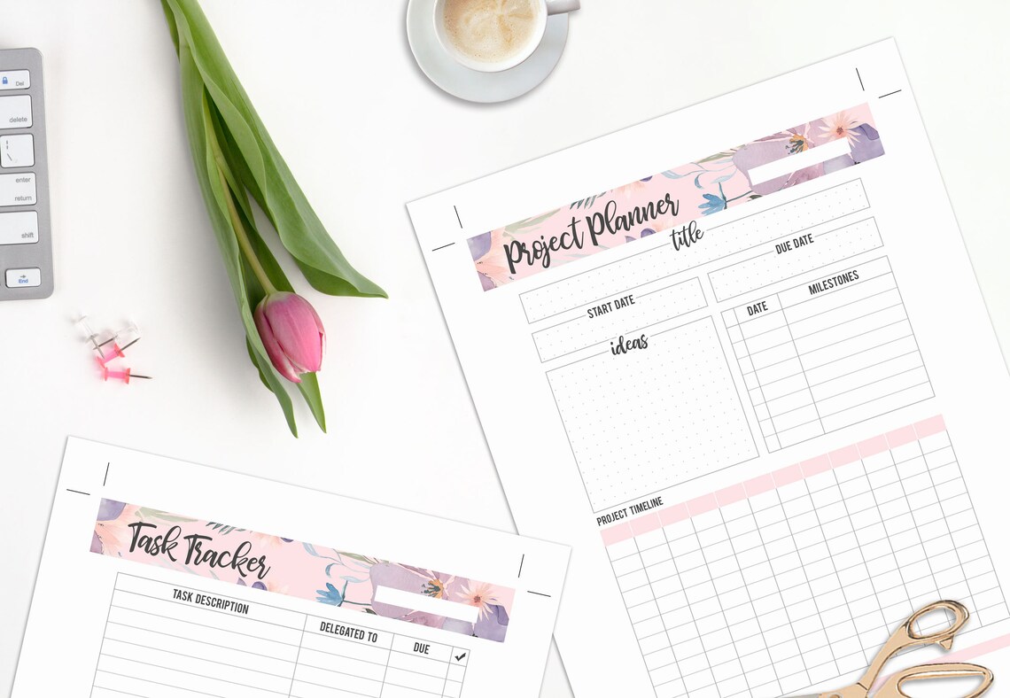 Project Planner Printable, Productivity Planner, Task Tracker, Happy ...