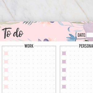 To Do List Printable, Notes Pages, Daily to Do, Dot Grid, Lined Paper ...