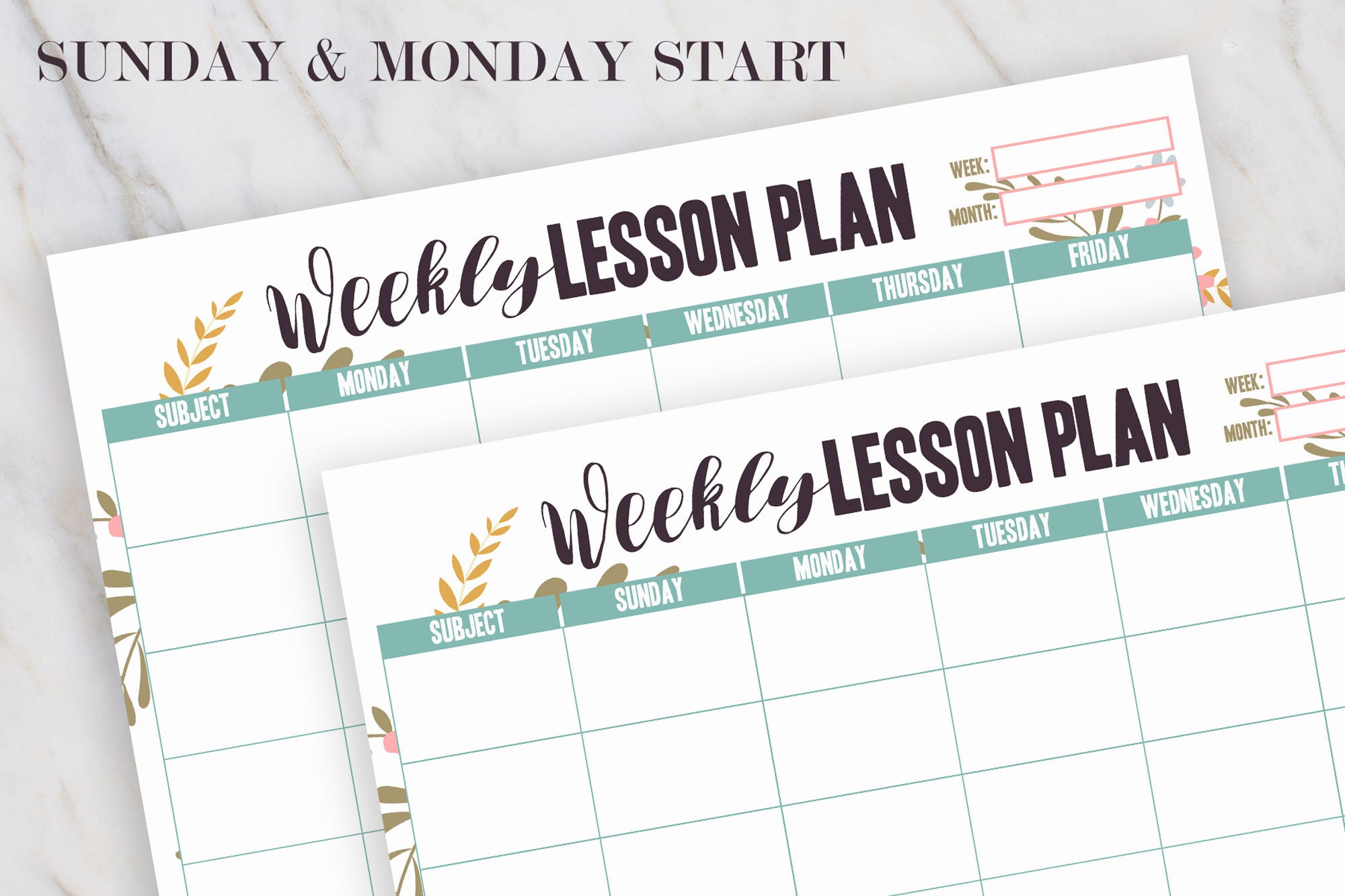 Weekly Lesson Plan, Lesson Plan Template, School Planner Template ...