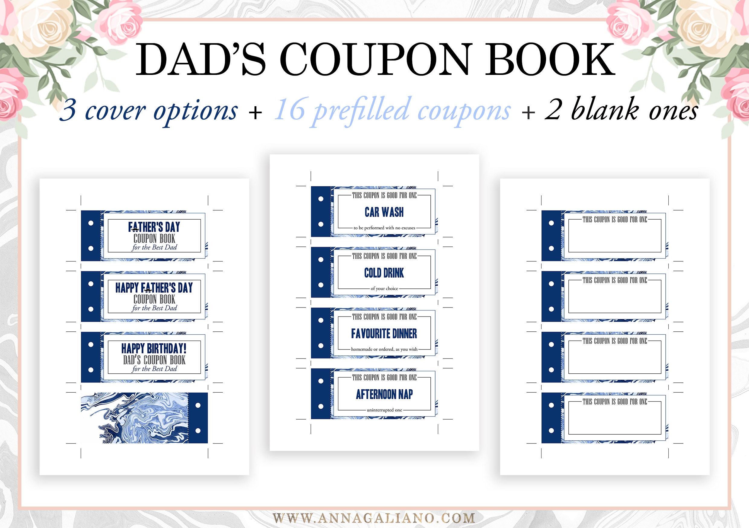 Father's Day Gift, Dad Gift, Coupon Book for Dad, Father's Day Coupons ...