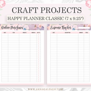 Craft Project Planner, Embroidery Planner, Sewing Organizer, Project ...