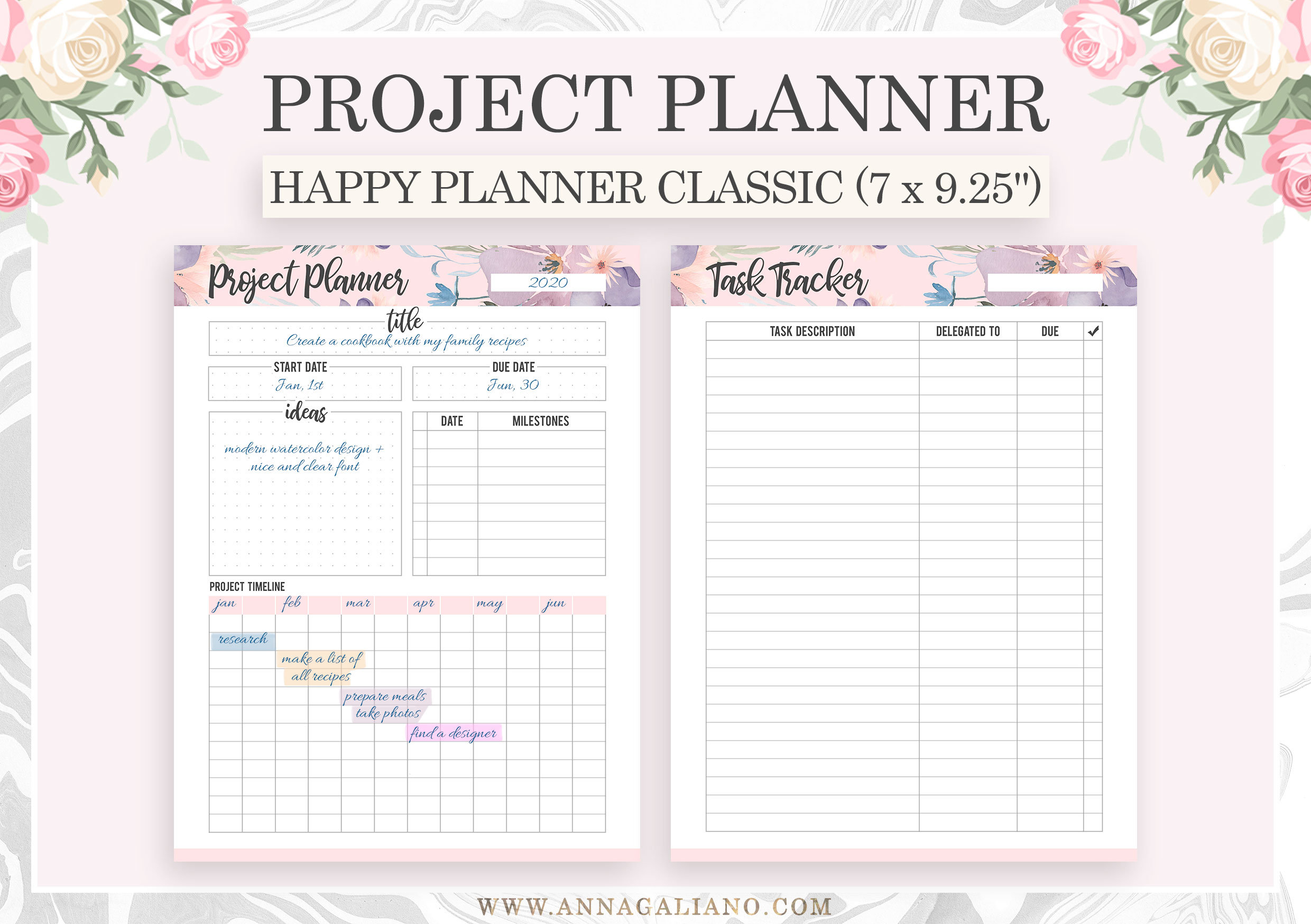 Project Planner Printable Productivity Planner Task Tracker - Etsy