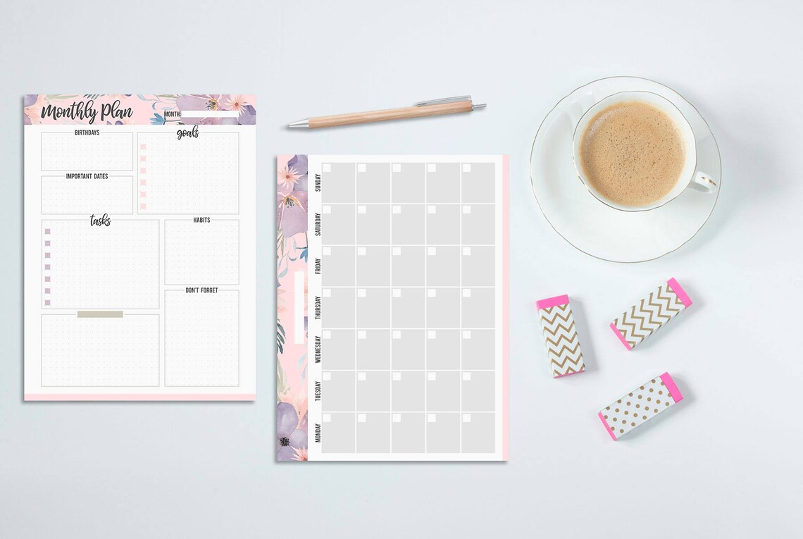 Happy Planner Inserts Printable Happy Planner Monthly - Etsy
