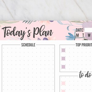Daily Planner Printable, Daily Agenda, Day on One Page, Daily Pages ...