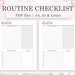 Checklist Printable, Daily Routine, Weekly Routine Chart, Daily Rituals ...